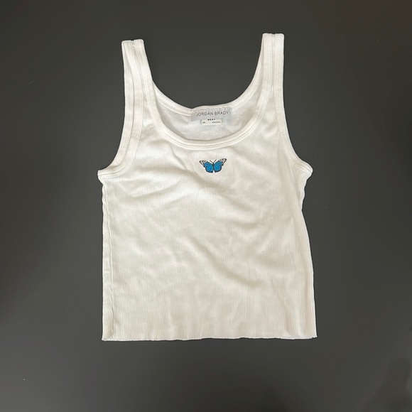 Sunday Best | Tops | Aritzia White Butterfly Tank Top | Poshmark